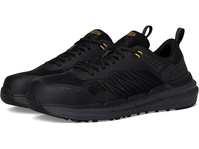 (取寄) キーン ユーティリティ メンズ ワーク スニーカー (カーボン-ファイバー トゥ) KEEN Utility men Speedworks Work Sneakers (Carbon-Fiber Toe) Black/Steel Grey