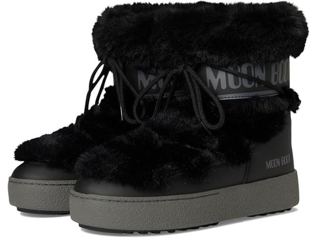(取寄) ムーンブーツ レディース Lトラック フォー ファー Wp MOON BOOT women Ltrack Faux Fur Wp Black