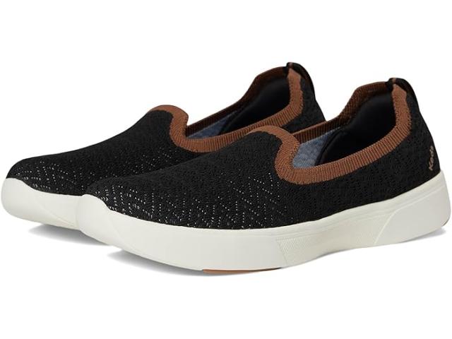(取寄) ケッズ レディース ローファーズ Keds women BlissWalk Loafers Black/Cognac Eng Knit