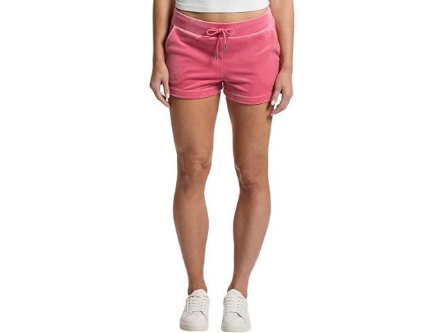 (取寄) ジューシークチュール レディース ベロア ジューシー ショーツ ウィズ バック ブリング Juicy Couture women Velour Juicy Shorts With Back Bling Pink Lemonade