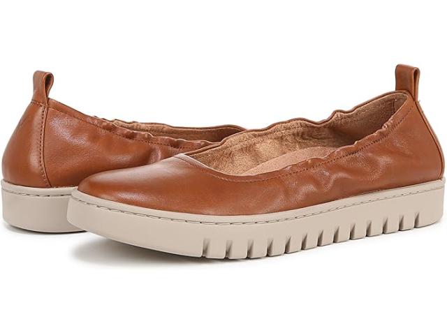 (取寄) バイオニック レディース アップタウン バレエ スリッポン VIONIC women Uptown Ballet Slip-ons Tan Brown Leather