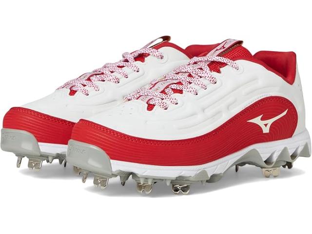 (取寄) ミズノ レディース 9-スパイク スウィフト 8 ロー メタル Mizuno women 9-Spike Swift 8 Low l White/Red