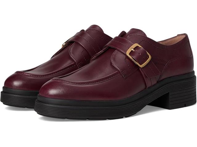 (取寄) コールハーン レディース モンク ストラップ ラグ オックスフォード Cole Haan women Carlitta Monk Strap Lug Oxfords Black Garnet Leather