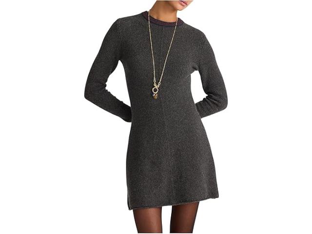 (取寄) メイドウェル レディース ミニ セーター ドレス - バーシティ Madewell women Southgate Mini Sweater Dress - Varsity Charcoal Placed Stripe