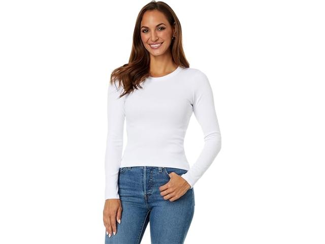 (取寄) マイケル スターズ レディース ゾラ ロング スリーブ クルー ティー Michael Stars women Zola Long Sleeve Crew Tee White