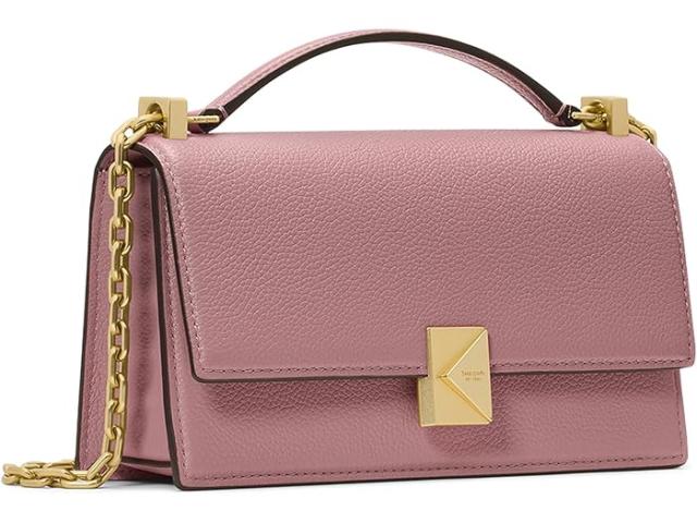 (取寄) ケイトスペード レディース トライベッカ ペブルド レザー ミニ フラップ チェイン クロスボディ Kate Spade New York women Tribeca Pebbled Leather Mini Flap Chain Crossbody Dusk Rose