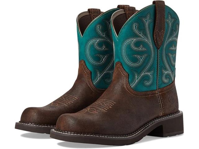 (取寄) アリアット レディース ファットベビー ヘリテージ ウェスタン ブーツ Ariat women Fatbaby Heritage Western Boot Worn Hickory/Shamrock