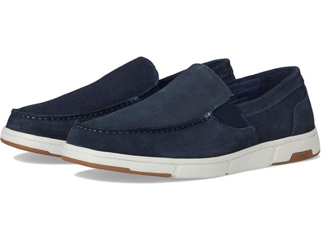 (取寄) ナン ブッシュ メンズ ルカ モカシン トゥ ヴェニーシャン スエード スリッポン ライトウェイト コンフォタブル ローファーズ Nunn Bush men Luca Moccasin Toe Venetian Suede Slip-On Lightweight Comfortable Loafers Navy