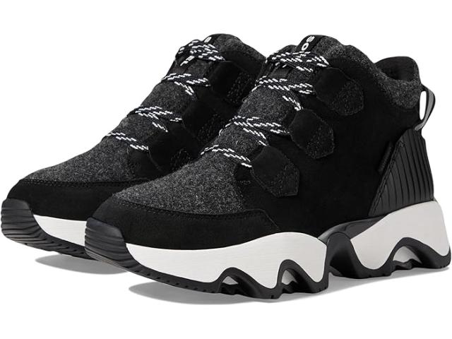 (取寄) ソレル レディース キネティック インパクト カリブー プラス ウォータープルーフ SOREL women SOREL Kinetic Impact Caribou Plus Waterproof Black/Sea Salt