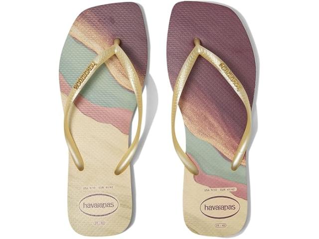 (取寄) ハワイアナス レディース スリム スクエア トレンディ サンダル Havaianas women Slim Square Trendy Sandals Buttercream