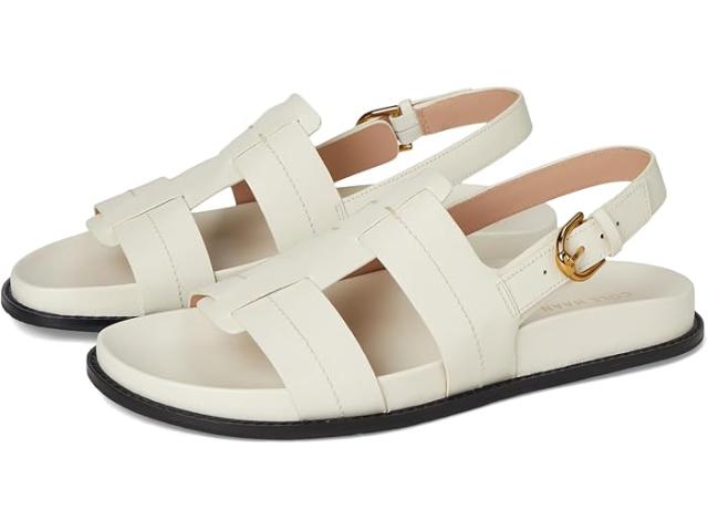 (取寄) コールハーン レディース マーリー フィッシャーマン フットベッド サンダル Cole Haan women Marlee Fisherman Footbed Sandals Ivory Leather