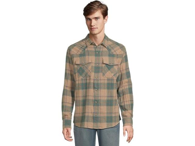 (取寄) アリアット メンズ レトロ フィット シャツ Ariat men Huxlee Retro Fit Shirt Deep Teal