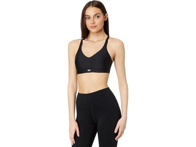 (取寄) アンダーアーマー レディース インフィニティ ロー インパクト ロー スポーツ ブラ Under Armour women Infinity Low Impact Low Sports Bra Black/White