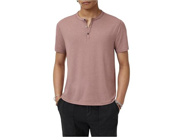 (取寄) ジョン バルベイトス メンズ デューク ヘンリー John Varvatos men Duke Henley Pink Sand