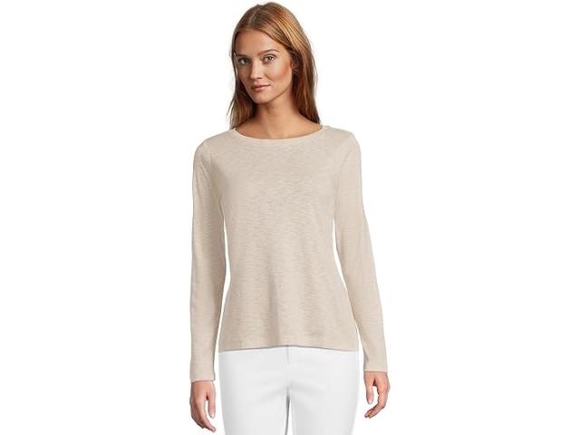 (取寄) ニックゾー レディース ピティート ロング スリーブ ボート ティー NIC+ZOE women Petite Long Sleeve Boat Tee Sugar Cookie