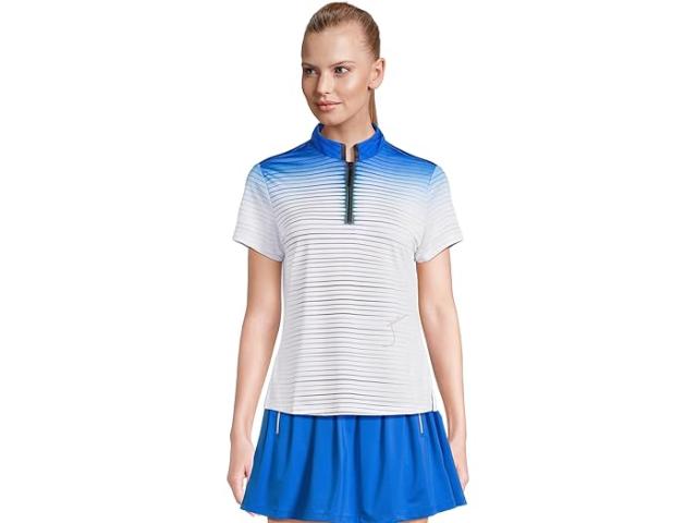 (取寄) ジェイミー サドック レディース フラックス プリント ショート スリーブ トップ Jamie Sadock women Flux Print Short Sleeve Top Electric Blue