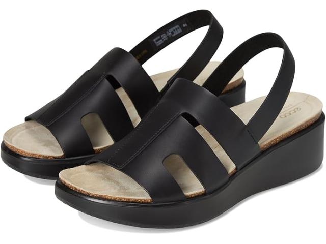(取寄) エコー レディース フロート ウェッジ コルク オアシス サンダル ECCO women Flowt Wedge Cork Oasis Sandal Black