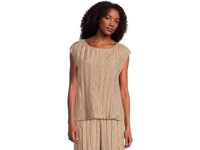 (取寄) アイリーン フィッシャー レディース バレエ ネック トップ Eileen Fisher women Ballet Neck Top Cocoa