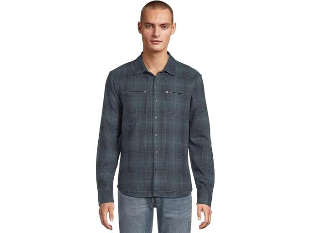 (取寄) ジョン バルベイトス メンズ ダリオ シャツ John Varvatos men Dario Shirt W976W25 Titanium Blue