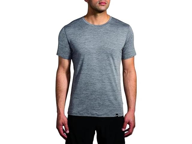 (取寄) ブルックス メンズ ラグゼ ショート スリーブ Brooks men Brooks Luxe Short Sleeve Heather Charcoal