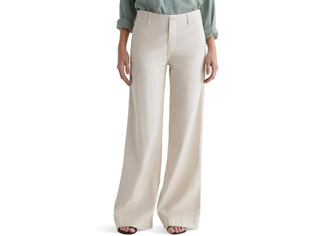 (取寄) AGジーンズ レディース ローレント ミッド ライズ ユーティリティ ワイド レッグ パンツ AG Jeans women Laurent Mid Rise Utility Wide Leg Pants Opal Stone