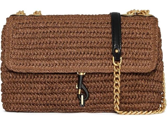 (取寄) レベッカミンコフ レディース エディ ミディアム クロスボディ Rebecca Minkoff women Edie Medium Crossbody Tawny/Black