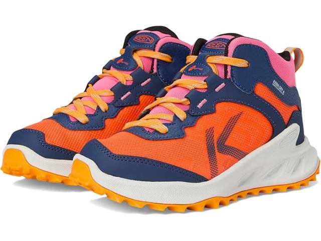 (取寄) キーン キッズ キッズ シオニック ミッド ハイト ウォータープルーフ オール テレイン イージー オン ハイキング ブーツ (リトル キッド/ビッグ キッド) KEEN Kids kids Zionic Mid Height Waterproof All Terrain Easy On Hiking Boots (Little Kid/Big Kid) Naval