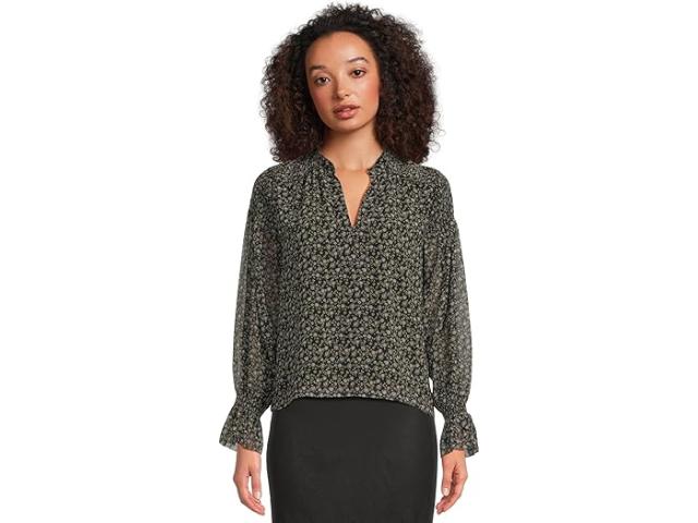 (取寄) メイドウェル レディース リジー トップ - シーア ポーリー GGT Madewell women Lizzy Top - Sheer Poly Ggt Jet Black