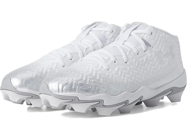 (取寄) アンダーアーマー メンズ スポットライト ハンマー RM フットボール クリーツ Under Armour men Spotlight Hammer RM Football Cleats White/llic Silver/llic Silver