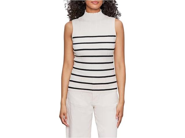 (取寄) サンクチュアリ レディース リブド ファンネル ネック トップ Sanctuary women Ribbed Funnel Neck Top Light Oat/Black 3