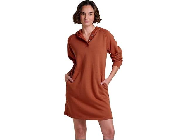 (取寄) トードアンドコー レディース ロング スリーブ フーデット ドレス Toad&Co women Fernscape Long Sleeve Hooded Dress Dark Roast