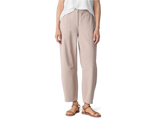 (取寄) アイリーン フィッシャー レディース ガーメント ダイ ユーティリティ コットン アンクル バレル パンツ ウィズ ポケッツ Eileen Fisher women Garment Dyed Utility Cotton Ankle Barrel Pant With Pockets Wheat