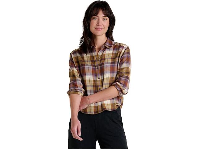 (取寄) トードアンドコー レディース リ-フォーム フランネル ボクシー ロング スリーブ シャツ Toad&Co women Re-Form Flannel Boxy Long Sleeve Shirt Aster Madras