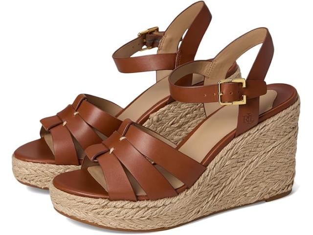 (取寄) ローレン ラルフローレン レディース ソフィア カーフスキン エスパドリーユ Lauren Ralph Lauren women Soffia Calfskin Espadrille Lauren Tan
