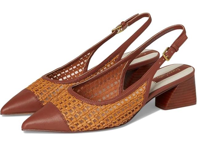 (取寄) フランコ サルト レディース スリングバック シューズ Franco Sarto women Racer9 Slingback Shoes Wicker Faux Leather Weave