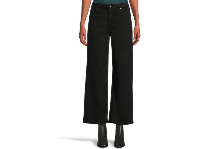 (取寄) AGジーンズ レディース サイゲ ミッド ライズ ワイド レッグ クロップ イン スーパー ブラック AG Jeans women Saige Mid Rise Wide Leg Crop In Super Black Super Black