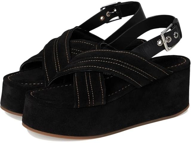 (取寄) フリーピープル レディース ビーチ パーティー プラットフォーム Free People women Beach Party Platform Black Suede