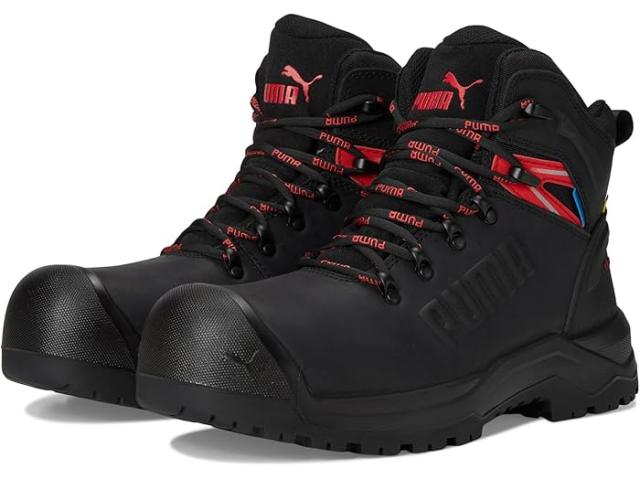 (取寄) プーマ セーフティー メンズ アイロン エイチディー ミッド ASTM エー Wp SR PUMA Safety men Iron HD Mid ASTM EH WP SR Black