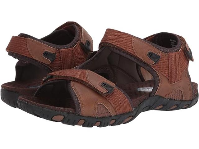 (取寄) ナン ブッシュ メンズ リオ ブラボー 3-ストラップ リバー サンダル Nunn Bush men Nunn Bush Rio Bravo 3-Strap  Sandal Tan