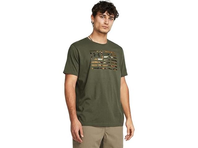 (取寄) アンダーアーマー メンズ フリーダム フロッグ プリンテッド Tシャツ Under Armour men Freedom Flag Printed T-Shirt Marine OD Green/Baroque Green