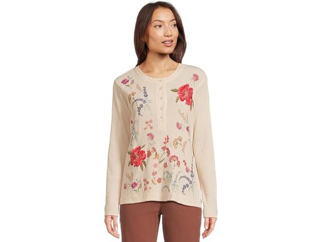 (取寄) ジョニー ワズ レディース ミックスド メディア ヘンリー サーマル Johnny Was women Mixed Media Henley Thermal Shell