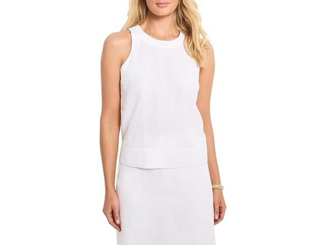 (取寄) ニックゾー レディース ピティート ルンバ リネン ポップ オン タンク NIC+ZOE women Petite Rumba Linen Pop On Tank Paper White