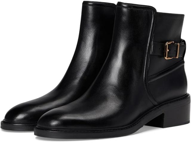 (取寄) コールハーン レディース シルヴァーナ バックル ブーティ Cole Haan women Silvana Buckle Booties Black Leather