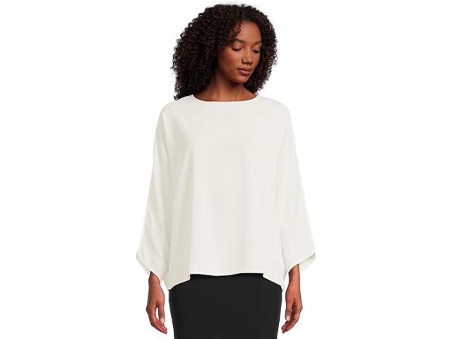 (取寄) ヴィンスカムート レディース ドルマン スリーブ ラウンド ネック ブラウザ Vince Camuto women Dolman Sleeve Round Neck Blouse New Ivory