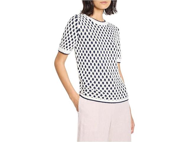 (取寄) ニックゾー レディース ゲオ タック ステッチ セーター ティー NIC+ZOE women Geo Tuck Stitch Sweater Tee Indigo Multi