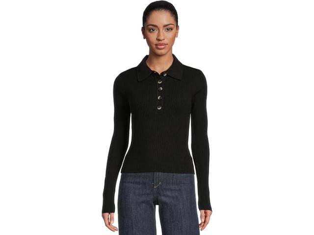 (取寄) ジョーズジーンズ レディース ザ リサ ポロ セーター Joe's Jeans women The Lisa Polo Sweater Black