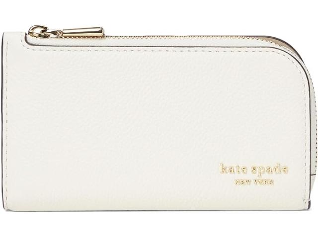(取寄) ケイトスペード レディース デビン ペブルド レザー スモール スリム バイフォールド ウォレット Kate Spade New York women Devin Pebbled Leather Small Slim Bifold Wallet Cashew Milk