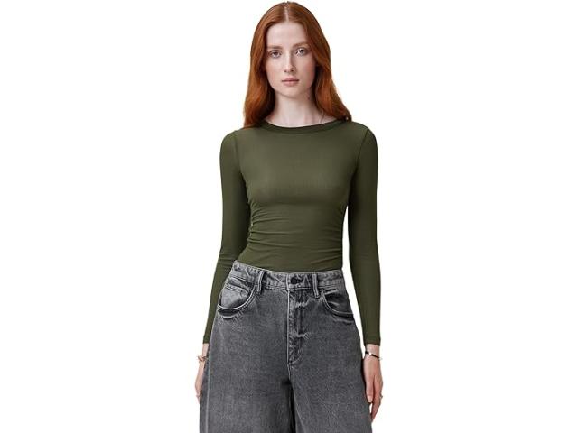 (取寄) オールセインツ レディース ベック ロング スリーブ ティー AllSaints women Bec Long Sleeve Tee Grape Leaf Green