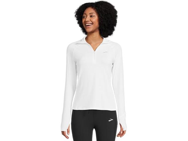 (取寄) ブルックス レディース ダッシュ 1/2 ジップ 3.0 Brooks women Dash 1/2 Zip 3.0 White