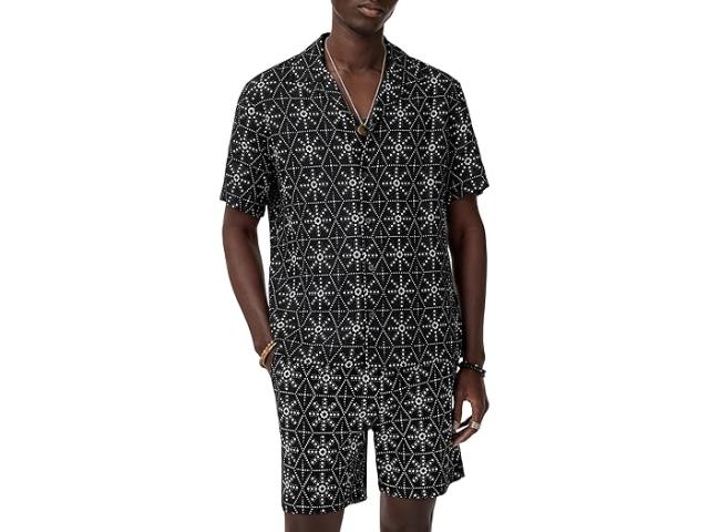 (取寄) ジョン バルベイトス メンズ ダン シャツ John Varvatos men Dan Shirt W792S25 Black